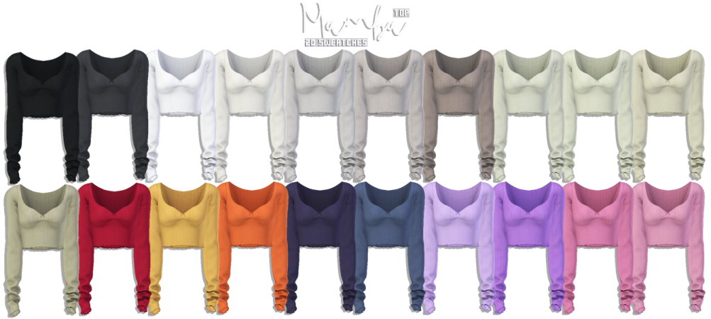 Женский топ mamba - загрузить для Симс 4