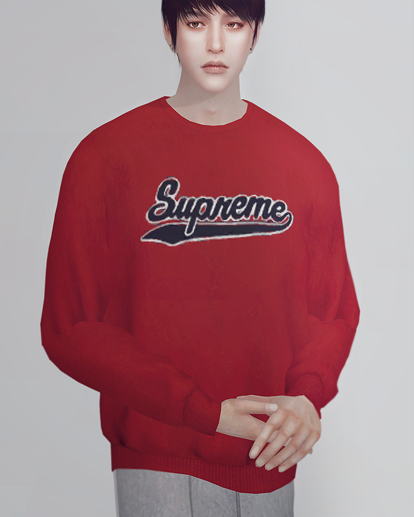 Скачать Мужская толстовка Supreme для Симс 4