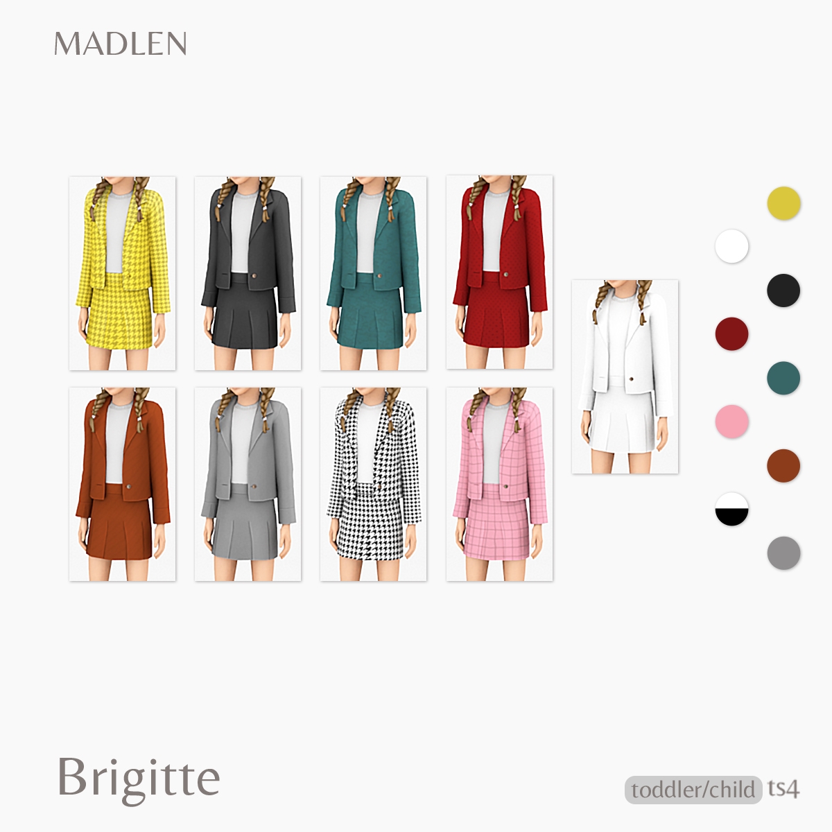 Детский наряд Brigitte - загрузить для Симс 4