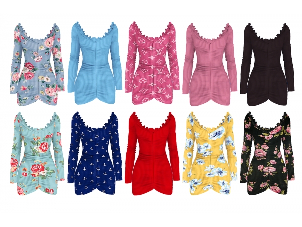 Платье morgana - загрузить для Симс 4