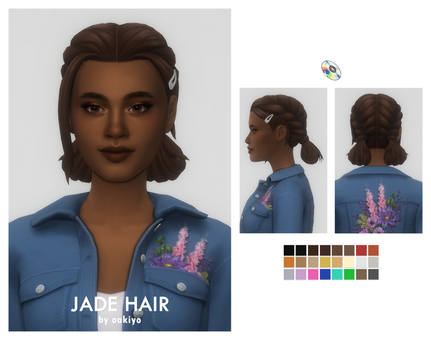 Прическа Jade - загрузить для Симс 4