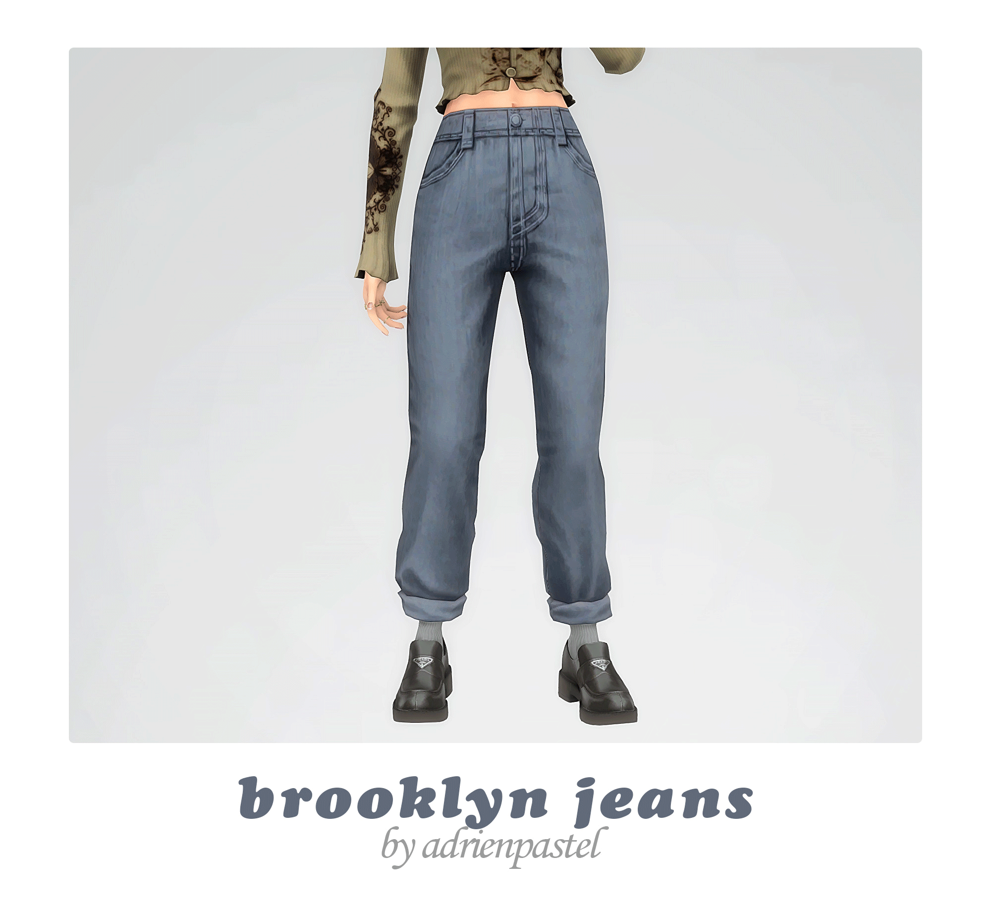 Джинсы Brooklyn - загрузить для Симс 4