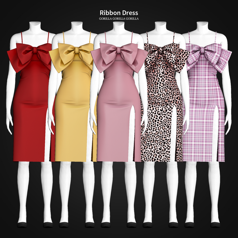 Ribbon Dress - загрузить для Симс 4