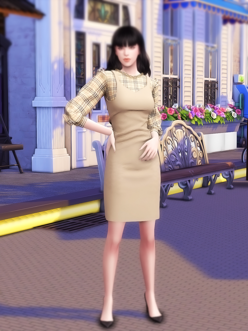 Basic bustier Dress - загрузить для Симс 4