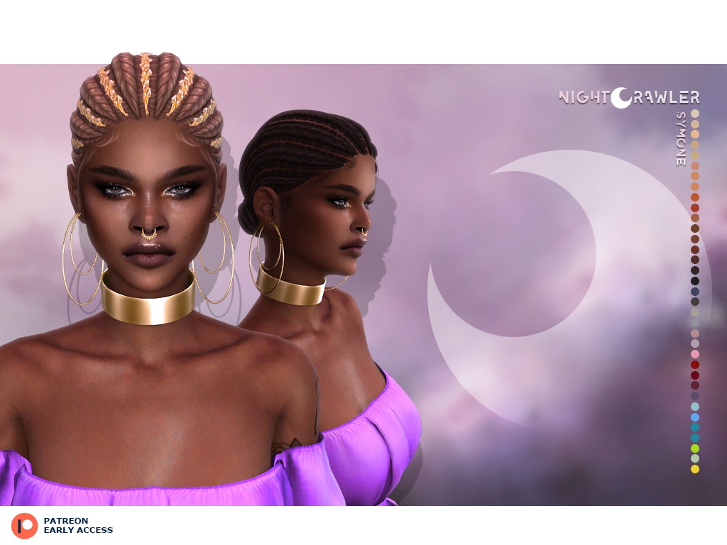 SYMONE HAIR - загрузить для Симс 4