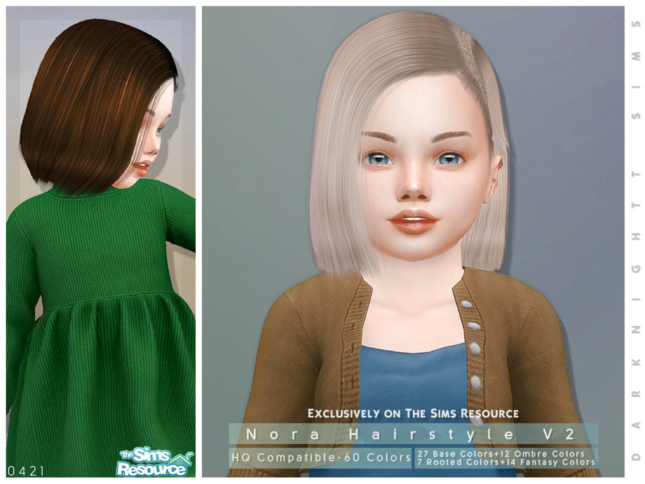 Nora Hairstyle V2 - загрузить для Симс 4