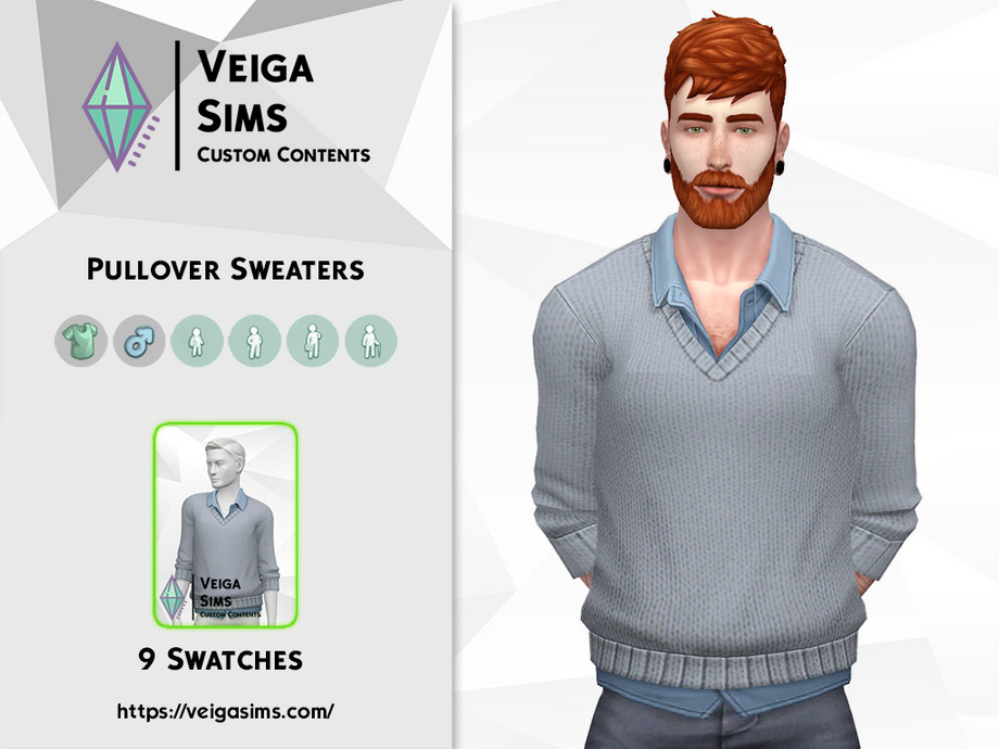 Pullover Sweaters - загрузить для Симс 4