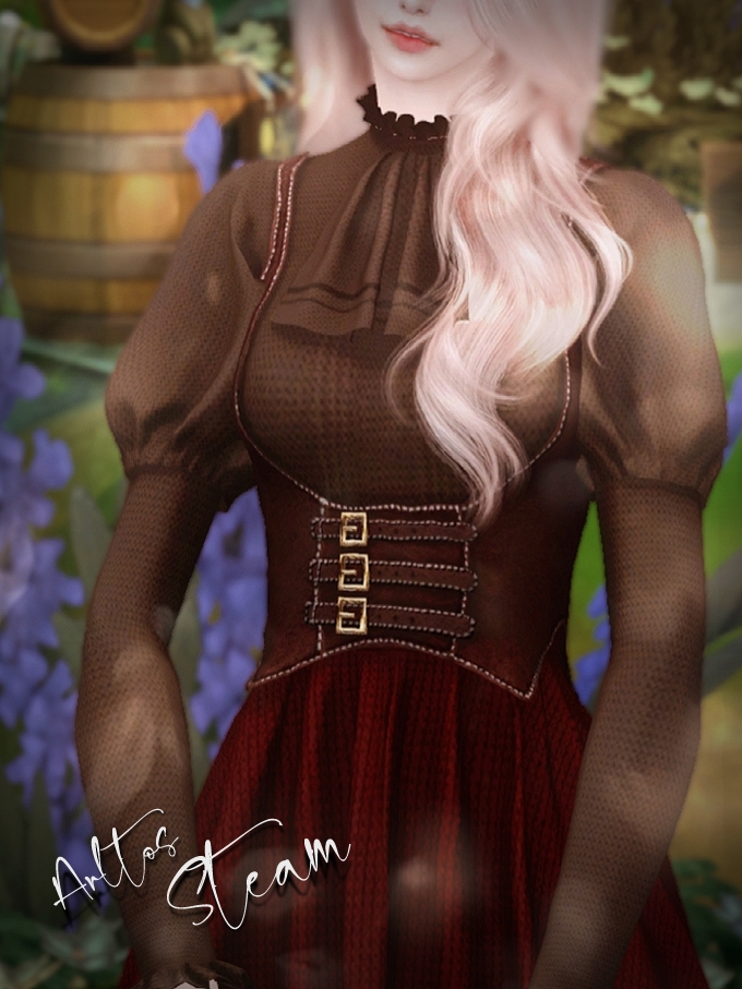 Steam dress - загрузить для Симс 4