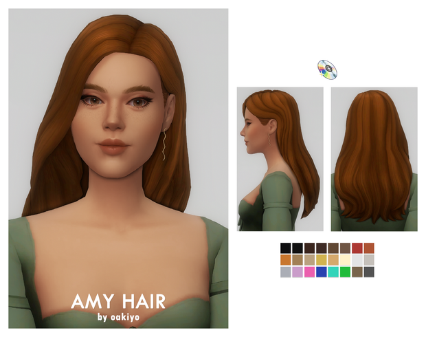 Amy Hair - загрузить для Симс 4