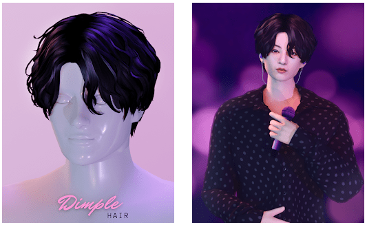 Dimple hair - загрузить для Симс 4