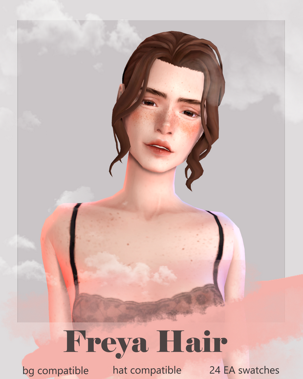Freya Hair - загрузить для Симс 4