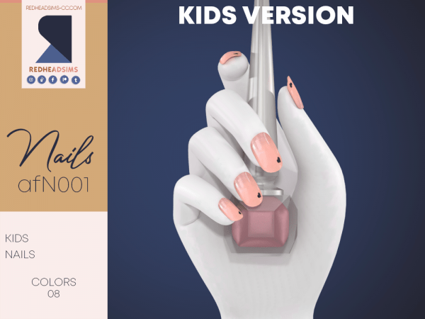 cf nails n001 - загрузить для Симс 4