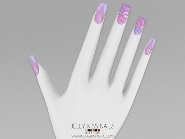 jelly kiss nails - загрузить для Симс 4