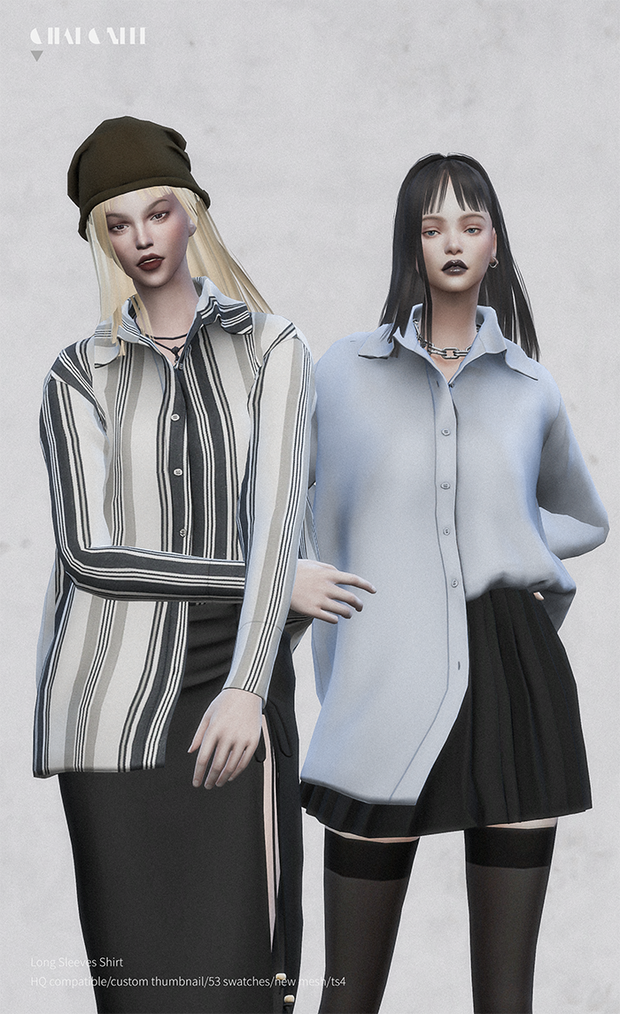 Long Sleeves Shirt - загрузить для Симс 4