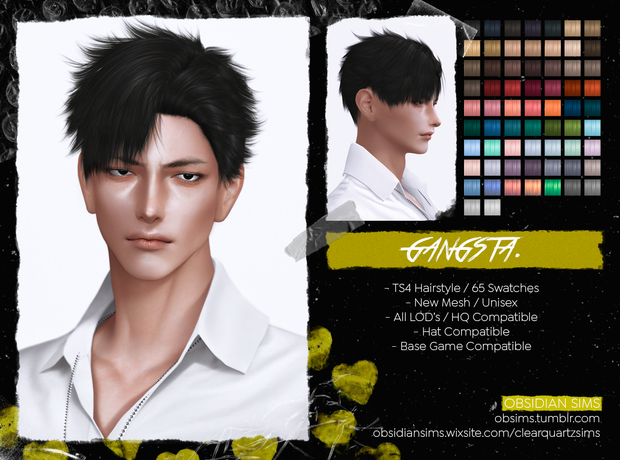 GANGSTA HAIRSTYLE - загрузить для Симс 4