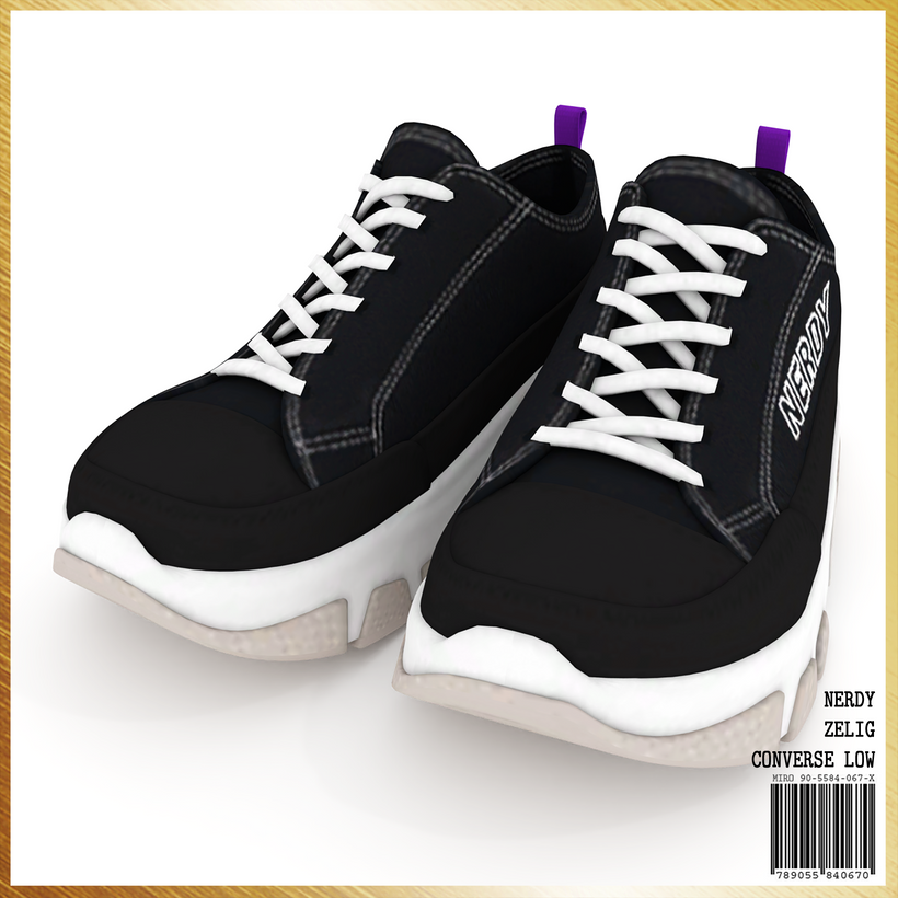 NERDY Zelig Converse Low - загрузить для Симс 4