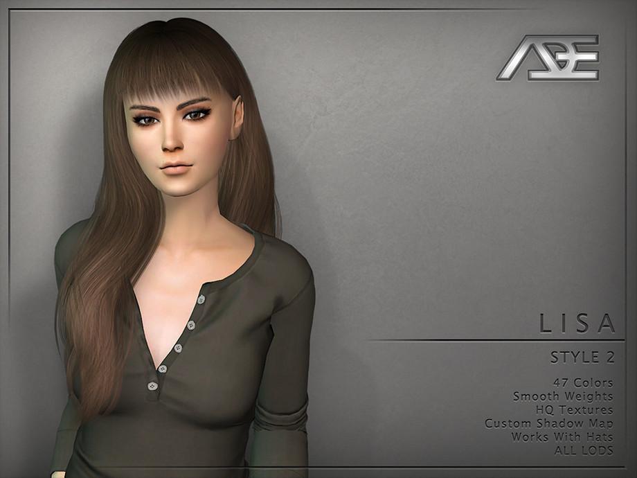 Lisa Style 2 (Hairstyle) - загрузить для Симс 4