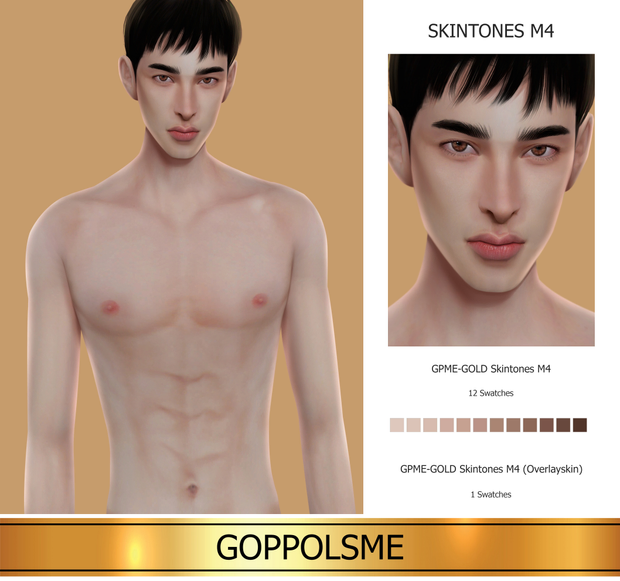 GOLD Skintones M4 - загрузить для Симс 4
