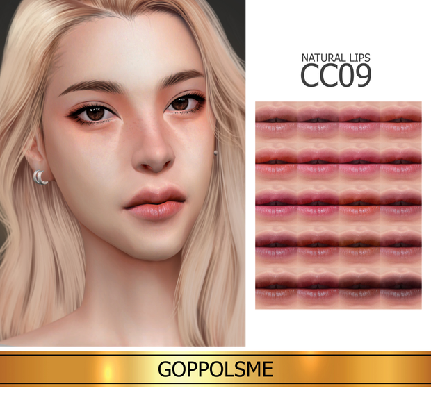 Natural Lips CC9 - загрузить для Симс 4