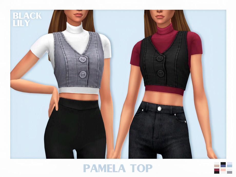Pamela Top - загрузить для Симс 4