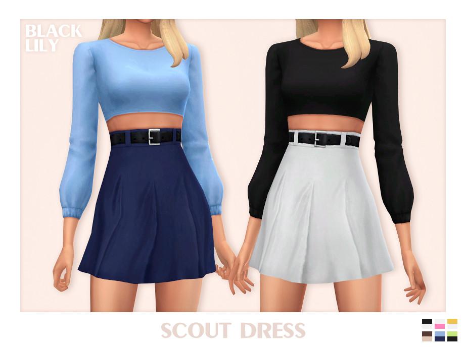 Scout Dress - загрузить для Симс 4