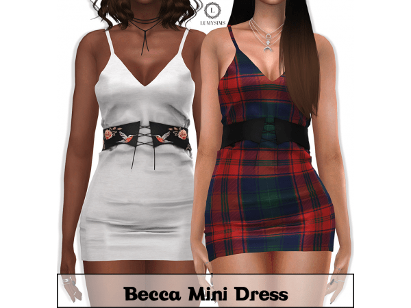 Мини-платье becca - загрузить для Симс 4