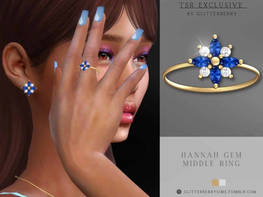 Кольцо Hannah Gemstone - загрузить для Симс 4