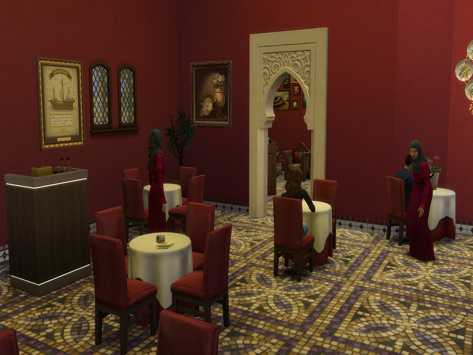Дом MM Middle East Dine - загрузить для Симс 4