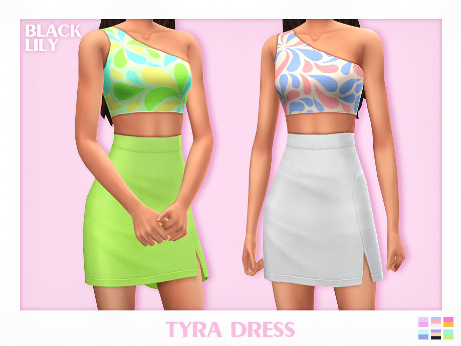 Платье Tyra - загрузить для Симс 4