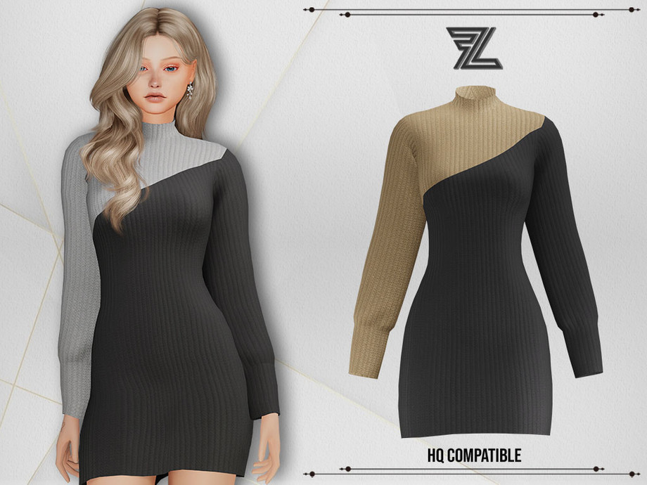 Платье Deborah Wool - загрузить для Симс 4