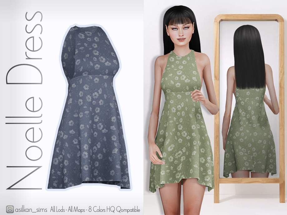 Платье Noelle Dress - ACN 492 - загрузить для Симс 4